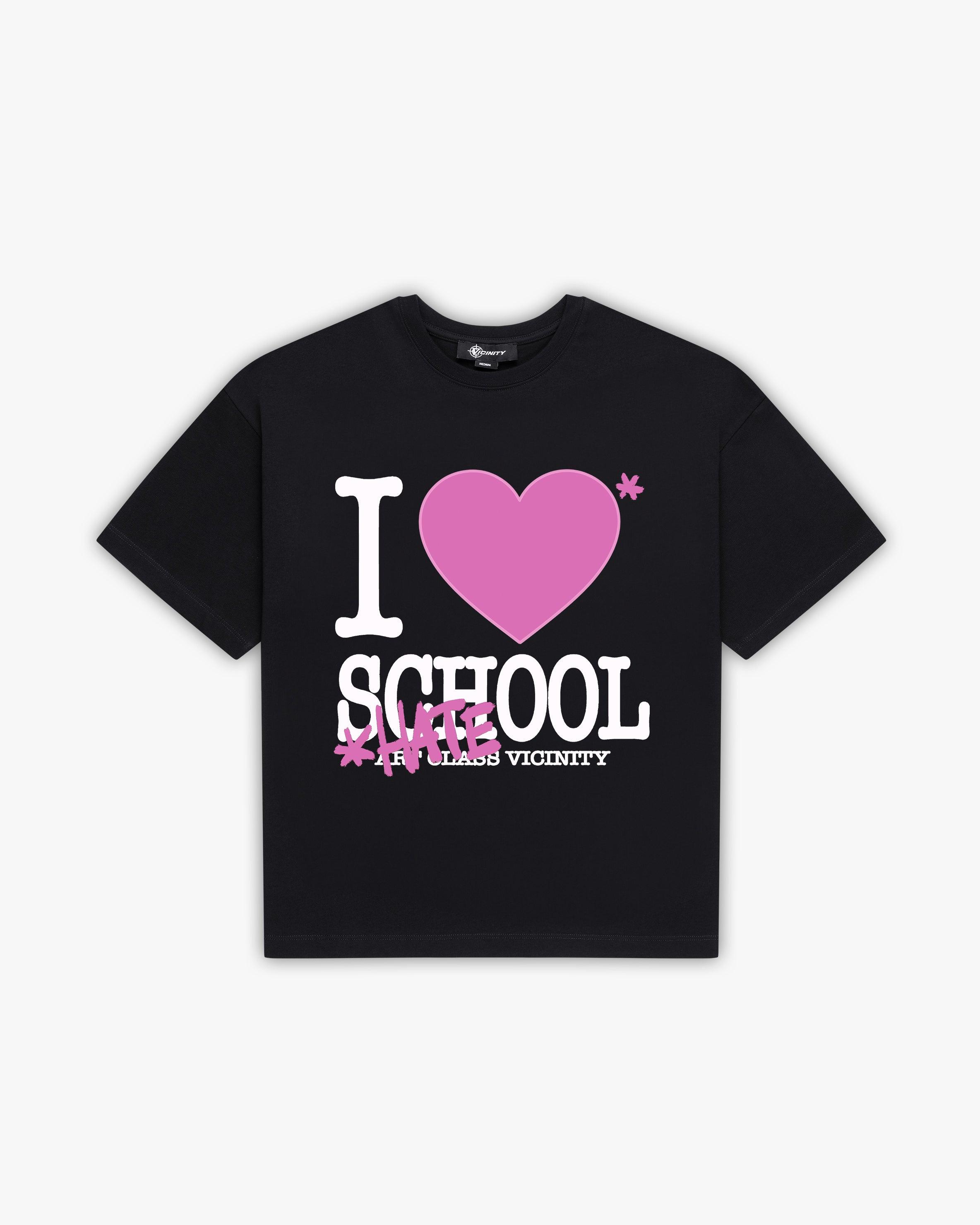 I LOVE SCHOOL TEE BLACK – VICINITY